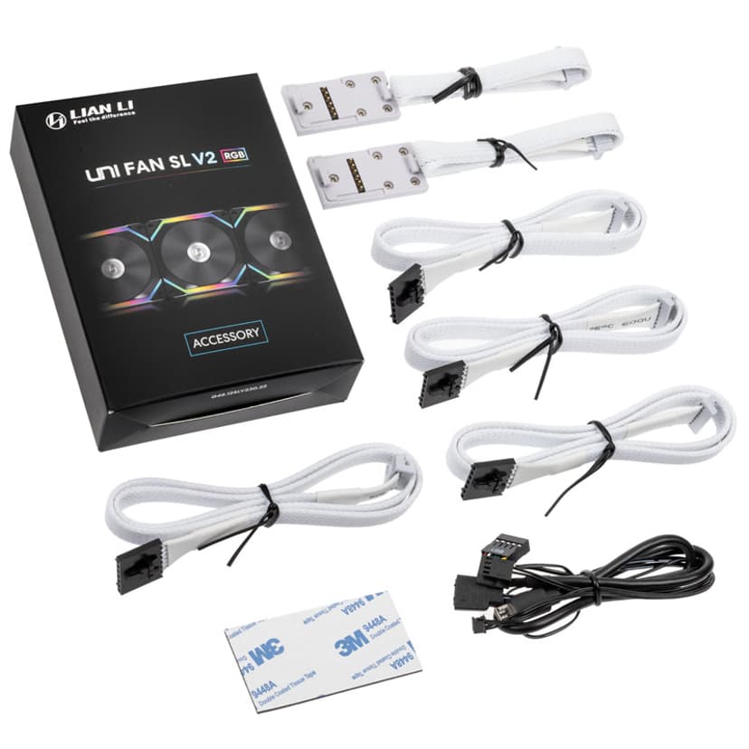 Lian-Li UNI HUB – SLV2 Controller (white cables) (12SLV2-CONT3W)