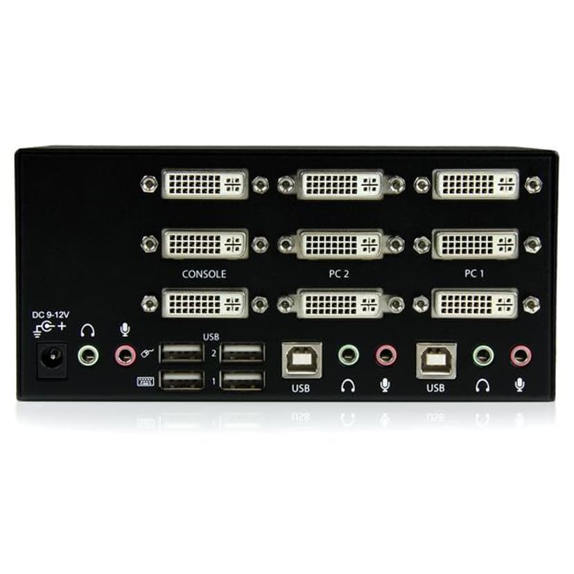 Startech 2 Port Triple Monitor DVI USB KVM Switch with Audio & USB 2.0 ...