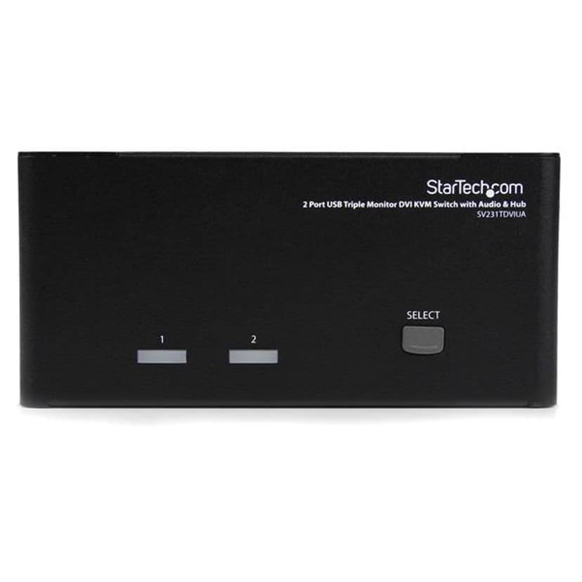Startech 2 Port Triple Monitor DVI USB KVM Switch with Audio & USB 2.0 ...
