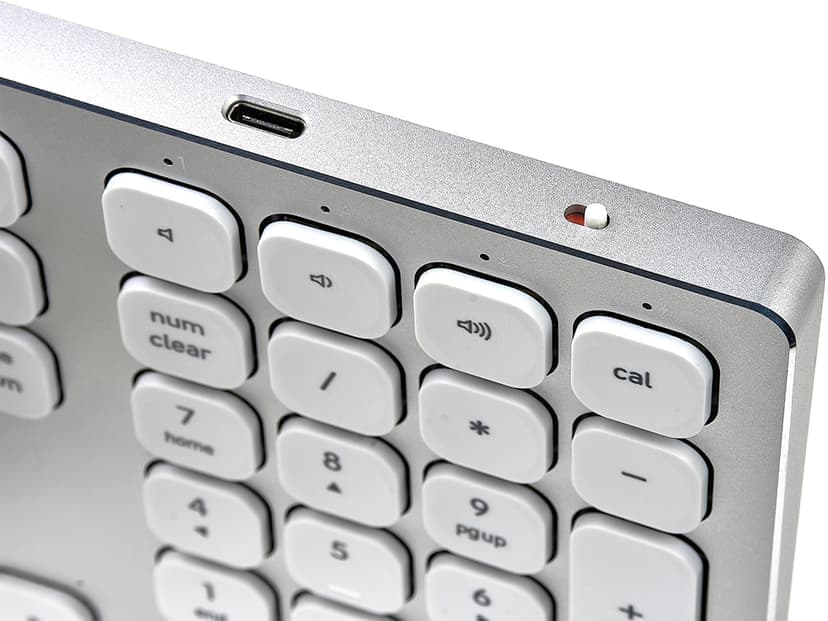 Voxicon Wireless Slim Metal Keyboard 295B Sølv Trådløs Nordisk (DK-295B ...