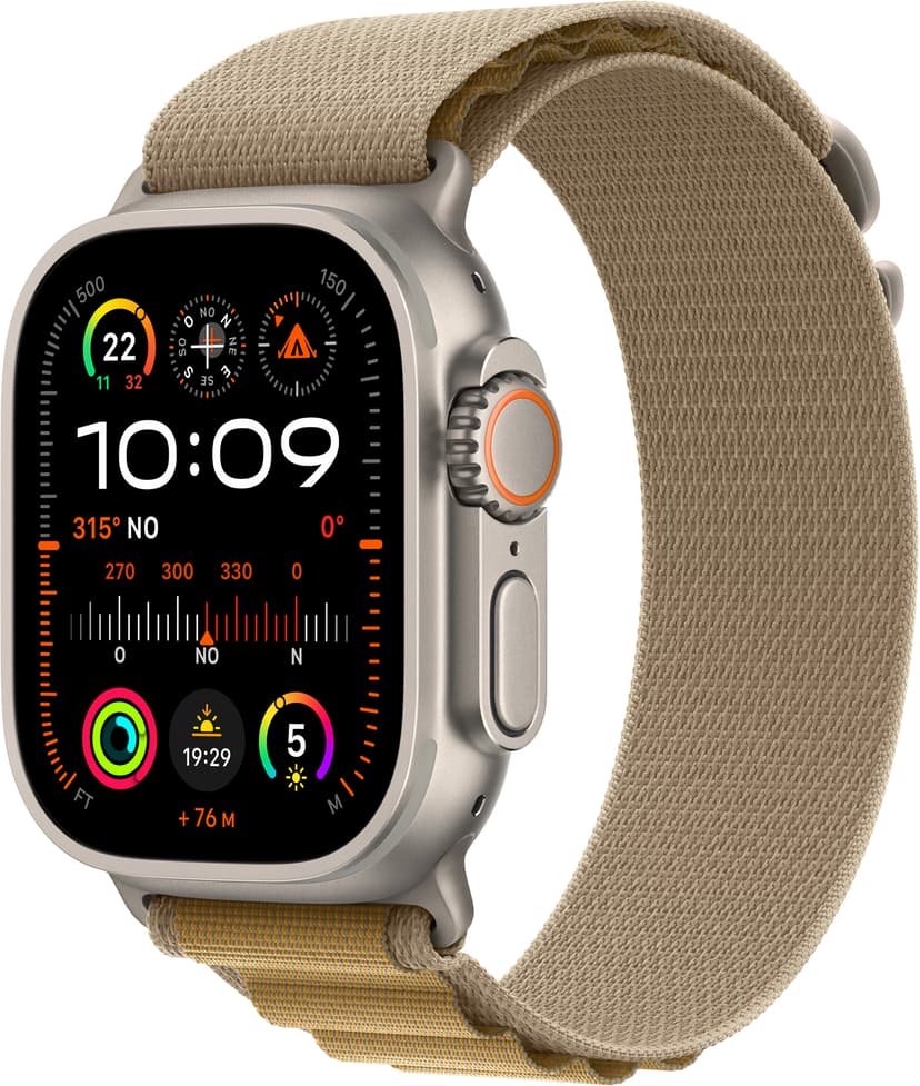 Apple Watch Ultra 2 GPS + Cellular 49mm Natural Titanium Case with Tan ...