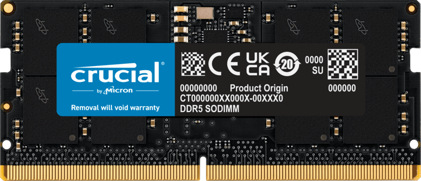 Crucial CT16G56C46S5 RAM-minnen 16 GB 1 x 16 GB DDR5 5600 MHz ECC 16GB 5600MHz DDR5 (CT16G56C46S5)