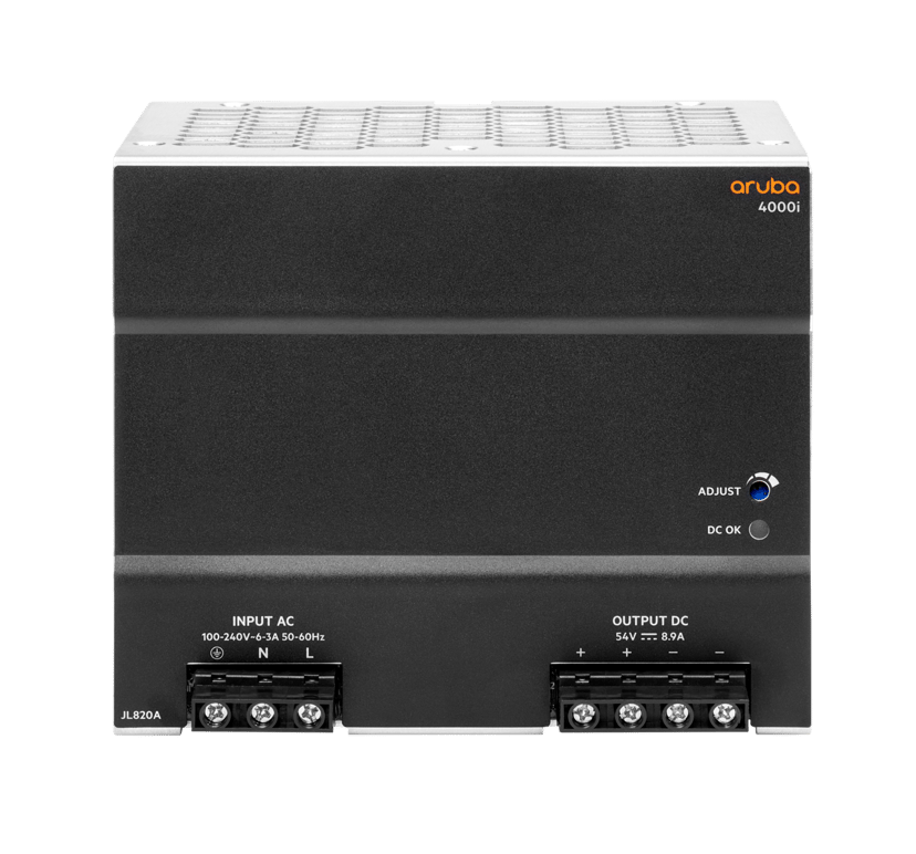 HPE Aruba 4000i PoE 54V DC 480W DIN PSU (JL820A)