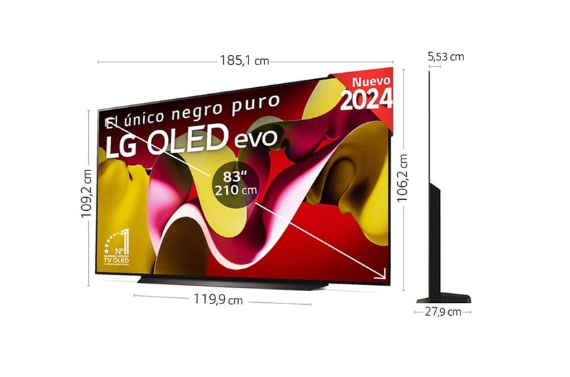 LG C4 83" 4K OLED Evo AI Smart TV (OLED83C44LA.AEU)