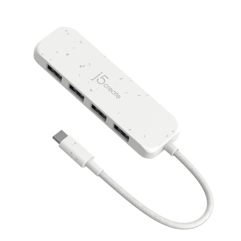 J5 Create Eco-Friendly USB-C to 4-Port Type-A Gen 2 Hub USB 3.2 Gen 1 ...