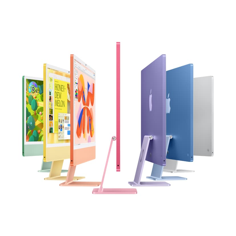 Apple iMac (2024) 24' Glas med Nanotekstur Sølv M4 16GB 256GB 23.5 ...