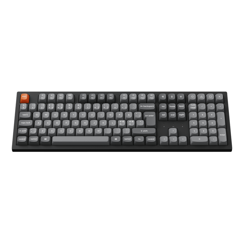 Keychron K10 Max 100% WL Tri-Mode HS Kabel & trådløs Keychron Super Brown Nordisk (K10M-H3-BO)