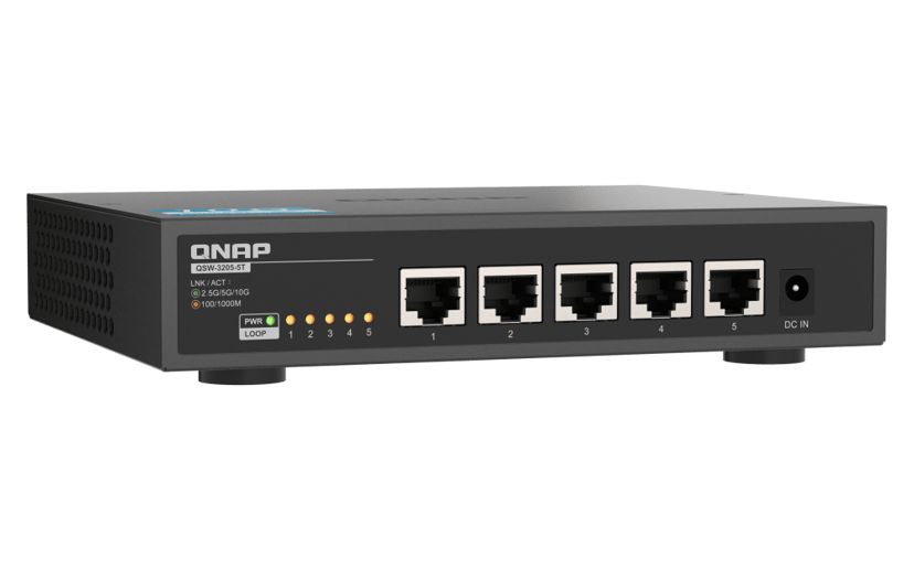 QNAP QSW-3205-5T 5-Port 10 Gigabit Switch (QSW-3205-5T)