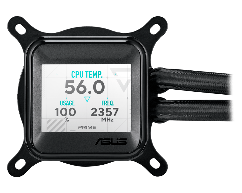 ASUS Prime LC 360 A-RGB LCD AiO vattenkylare Svart (90RC00Z1-B0EAY0)