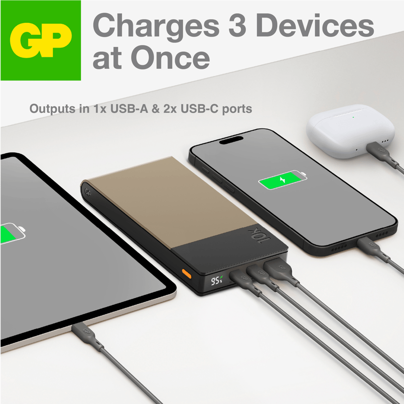 GP Powerbank M2+ 10000mAh Beige 10000mAh Beige (405204)