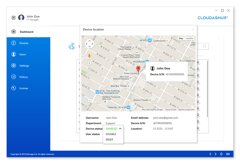 Istorage CloudAshur Encryption Module 256-bit 0GB USB Type-A Sølv (IS ...