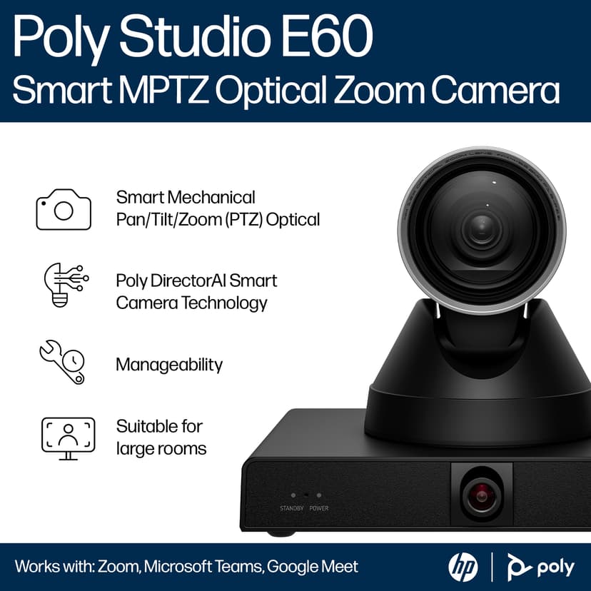 HP Poly Studio E60 Smart Camera 4K MPTZ (9W1A6AA)