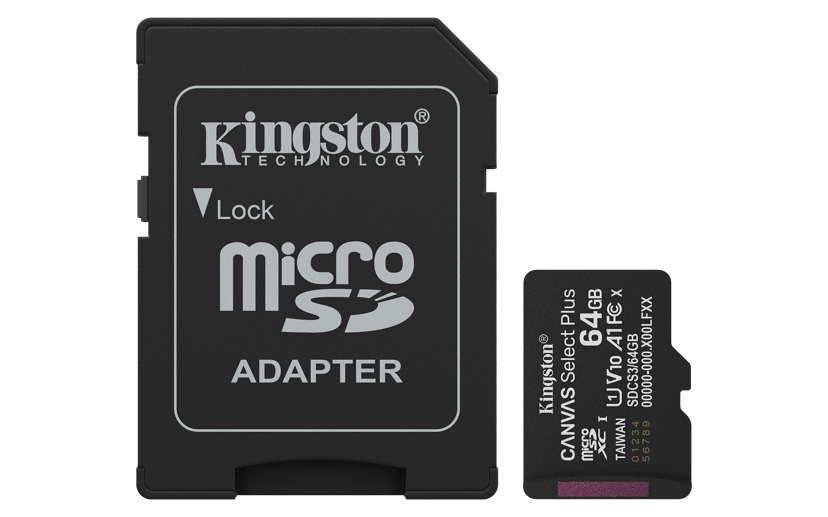 Kingston Canvas Select Plus G3 64GB MicroSDXC UHS-I (SDCS3/64GB)