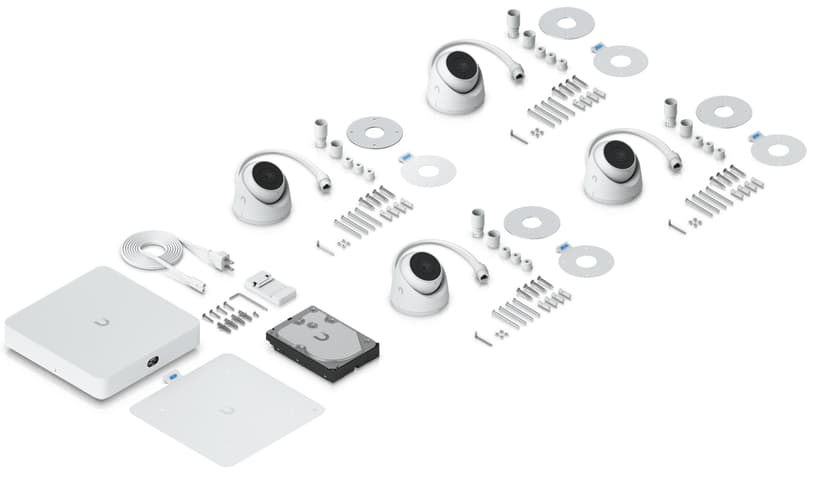 Ubiquiti UniFi Protect UNVR Instant + 4x G5 Turret Ultra + 1TB HDD ...