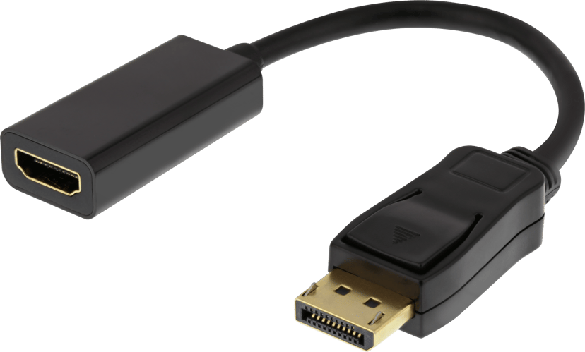 Deltaco Displayport ma - HDMI fe adapter, DP++, 3840x2160 60Hz 0.2m ...