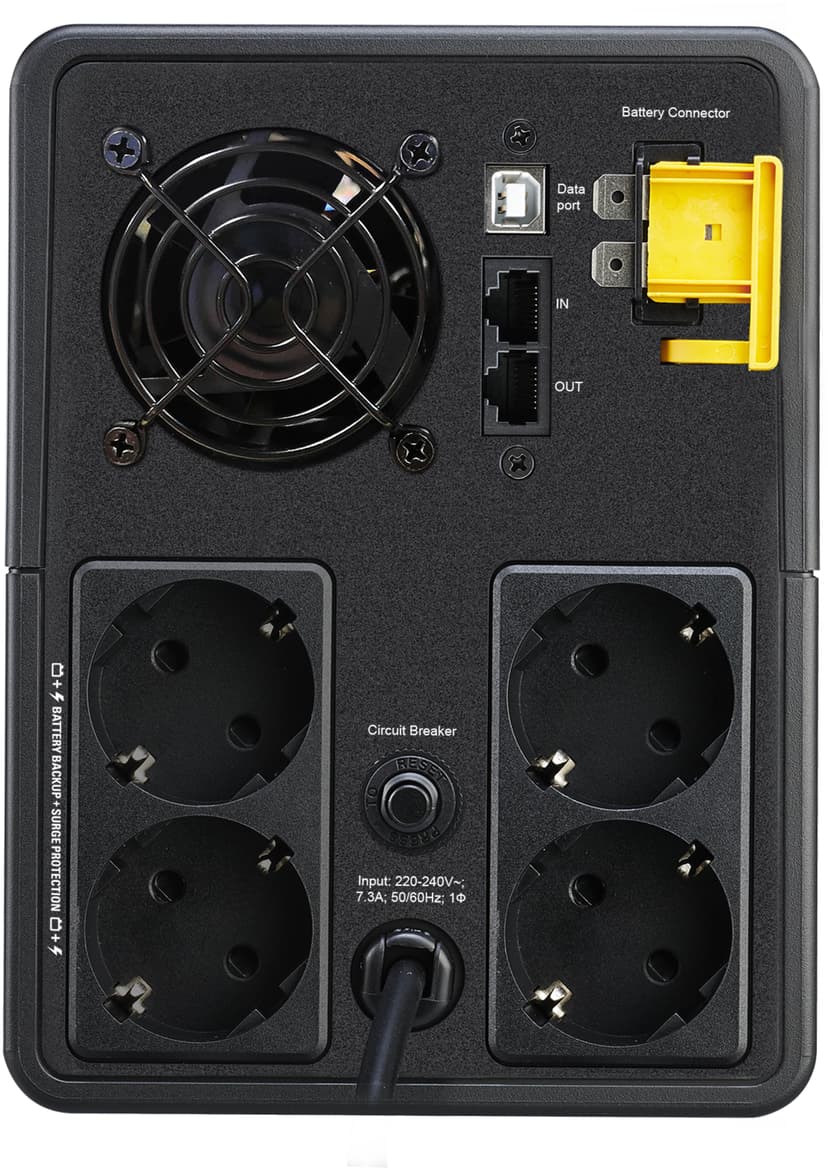 APC Back-UPS, 1600VA, Tower, 230V, 4x CEE 7/7 Schuko outlets, AVR ...