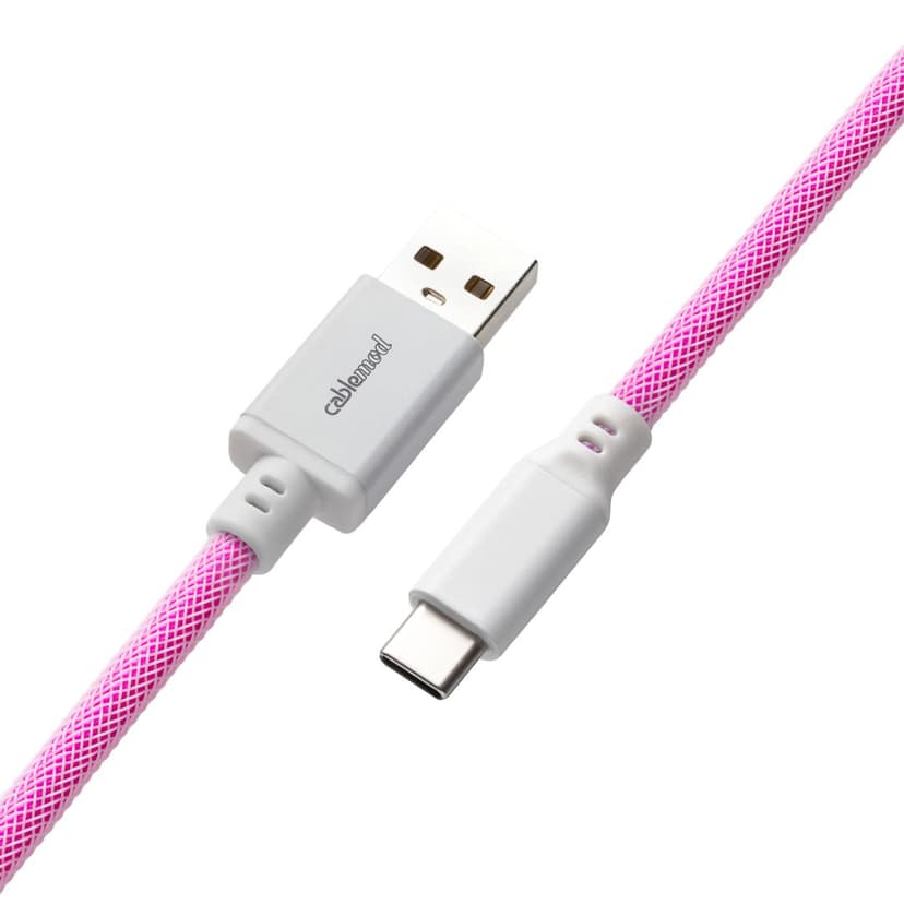CableMod Classic Coiled Cable - Strawberry Cream 1.5m USB A USB C Rosa ...