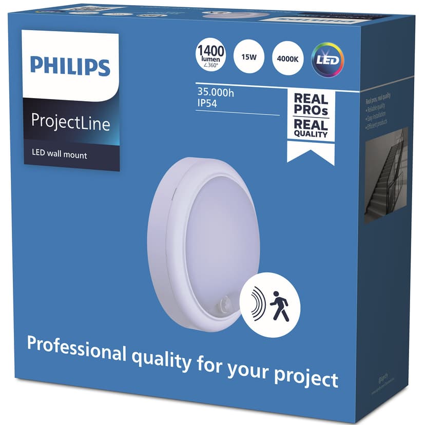 Philips ProjectLine Vägglampa 15W 1400 Lumen Sensor (911401861584)