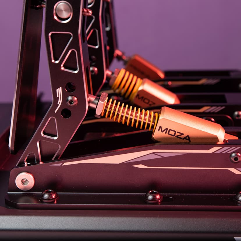 Moza Racing CRP Load Cell Pedal Set Gull, Gult, Sort (RS04)