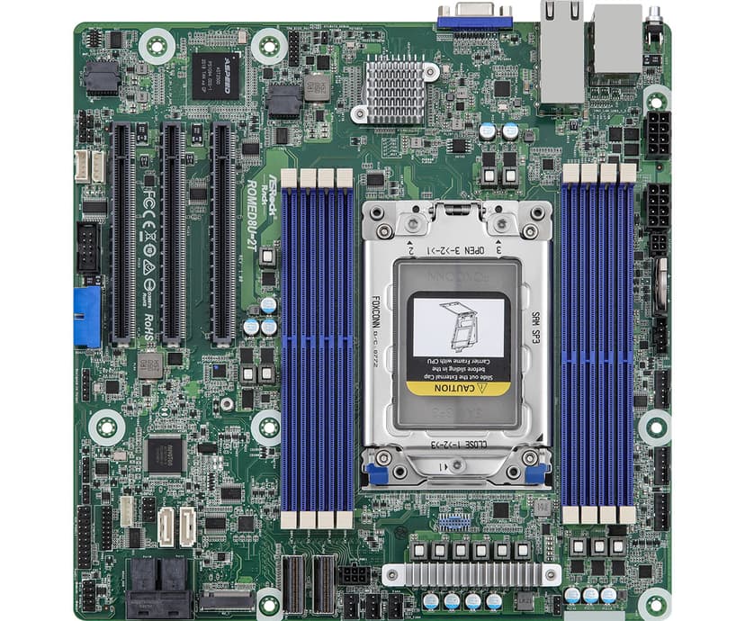 ASRock Rack ROMED8U-2T Socket SP3 (LGA4094) Motherboard Micro-ATX ...