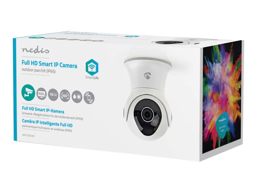 Nedis SmartLife Outdoor WiFi PTZ IP-Camera (WIFICO20CWT)
