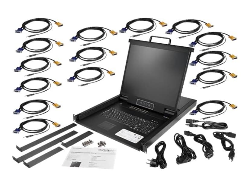 Startech 16 Port Rackmount KVM Console w/ Cables (RKCONS1916K)