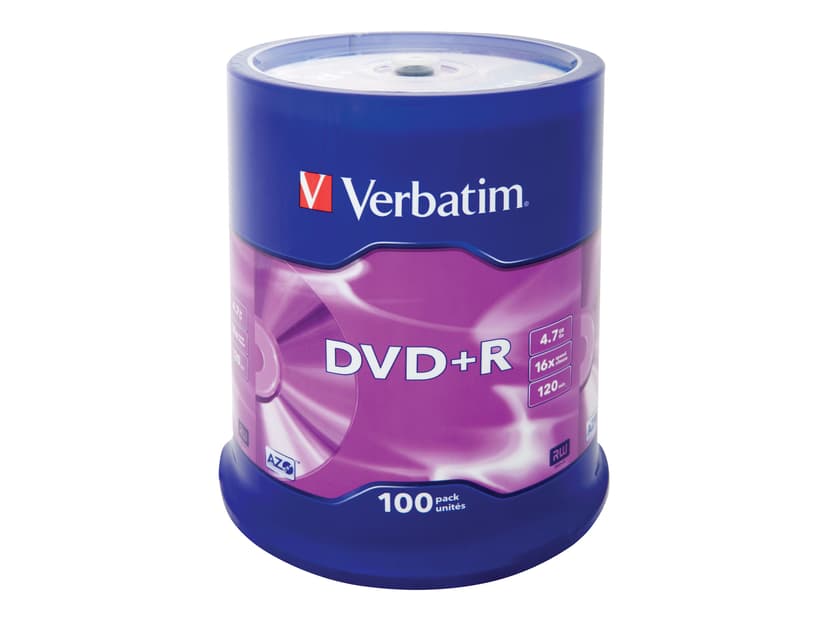 Verbatim DVD+R x 100 DVD+R 4.7GB 100pc(s) (43551)