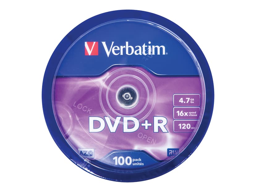 Verbatim DVD+R x 100 DVD+R 4.7GB 100pc(s) (43551)