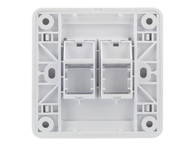 Deltaco VR-227 Keystone Wall Outlet 2-Port White (VR-227)
