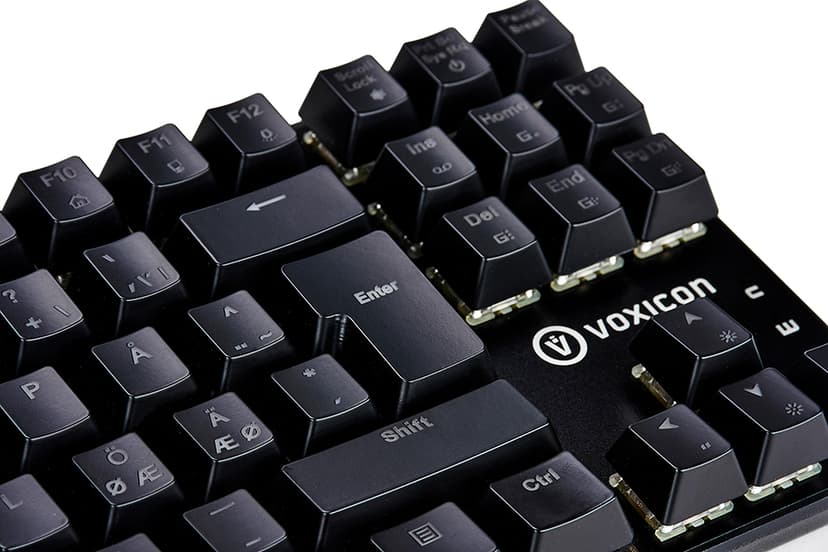 Voxicon Gaming Keyboard Gr8-10 RGB Tangentbord Cherry MX Red Nordic (DK ...