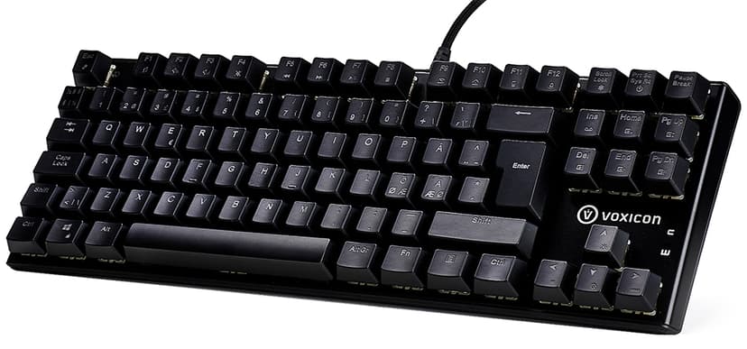 Voxicon Gaming Keyboard Gr8-10 RGB Tangentbord Cherry MX Red Nordic (DK ...