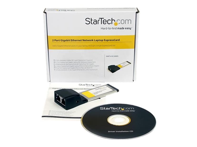 Startech Dual Port ExpressCard Gigabit Laptop Ethernet NIC Network ...