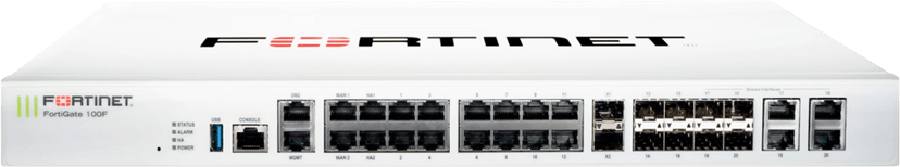 Fortinet FortiGate 100F Brandvägg + 3 år FortiCare & FortiGuard UTM (FG ...