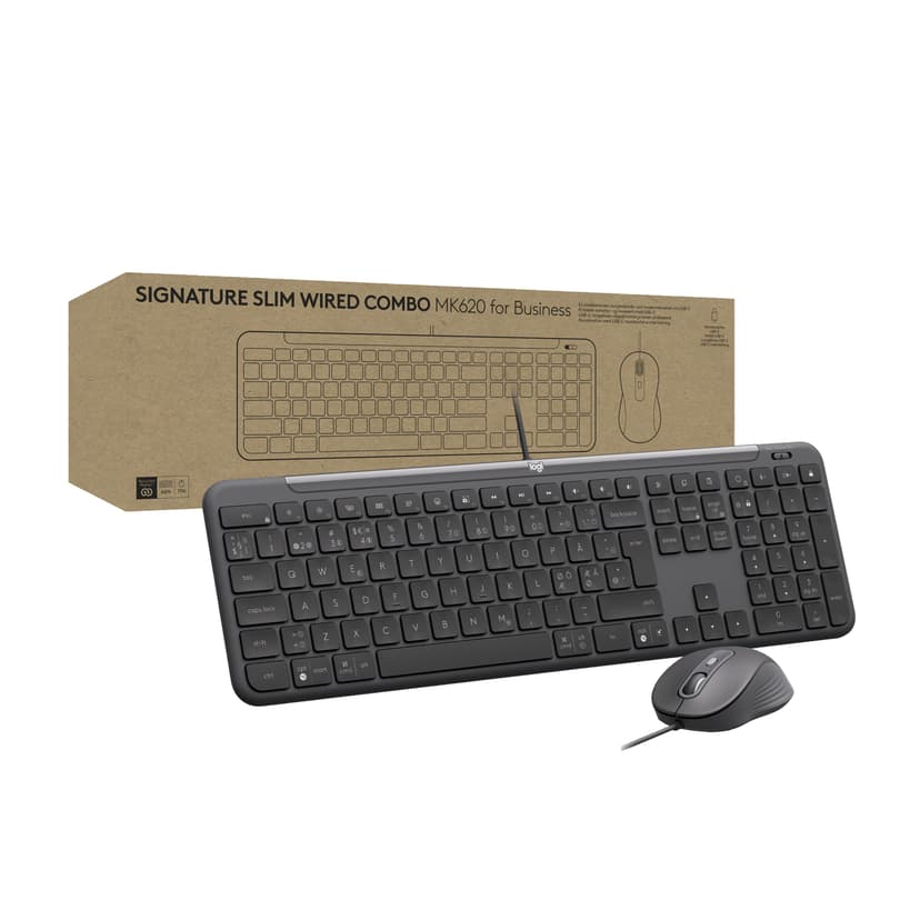 Logitech MK620 Signature Slim Combo Ledningsført Nordisk (920-013347)