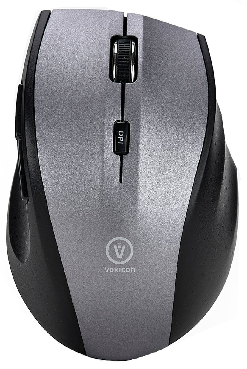 Voxicon M40WLB Mus Trådlös Silver, Svart | Dustin.se