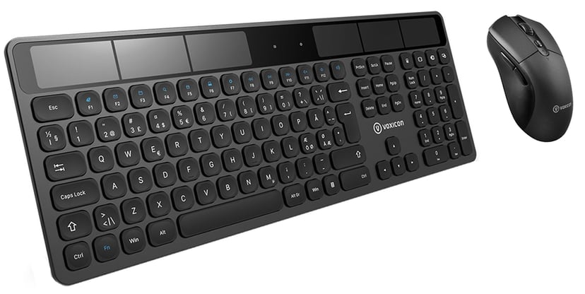 Voxicon Wireless Keyboard SO2wl Black+Gr1000 (Bt+2.4G) Nordisk | Dustin.dk
