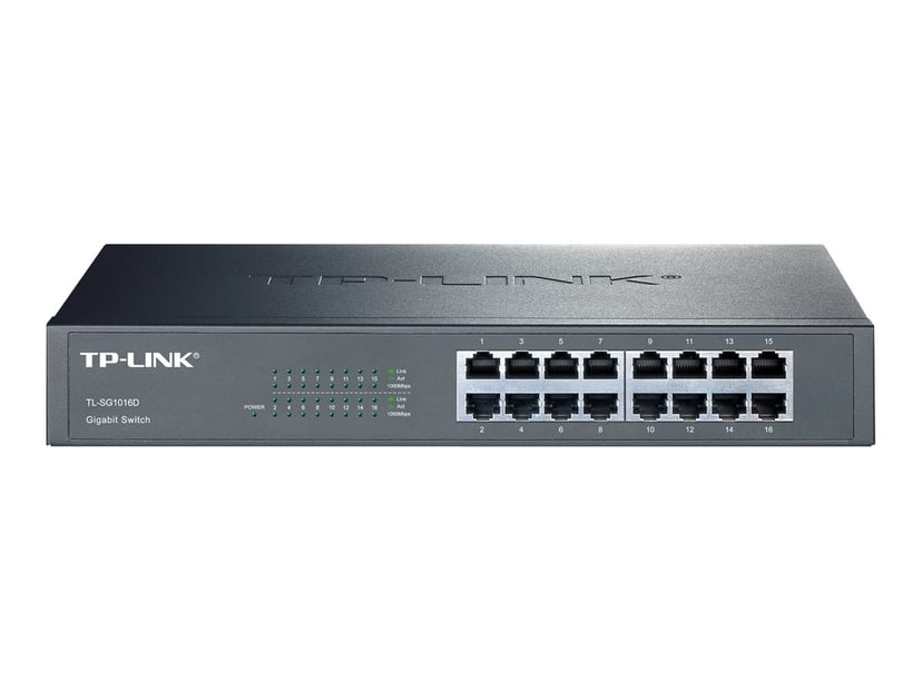 TP-Link TL-SG1016D 16-Port Gigabit Switch | Dustin.dk