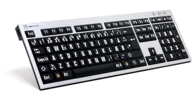 Logickeyboard Trio Telecom Keyboard Danish Layout Kabling Dansk | Dustin.dk