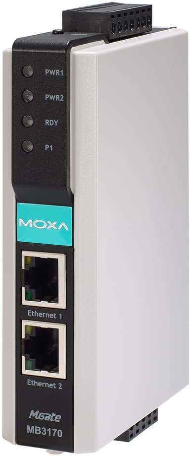 Moxa Mgate MB3270 2-Port Modbus to Ethernet Gateway | Dustin.dk