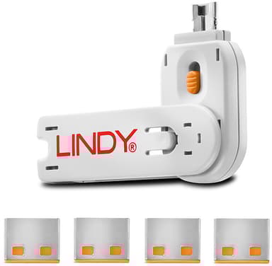 Lindy Port Blocker Usb C Orange 10 Pack Without Key Dustinhome No