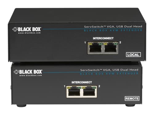 Black Box ServSwitch Brand CATX USB KVM Extender, Dual-Head VGA | Dustin.se