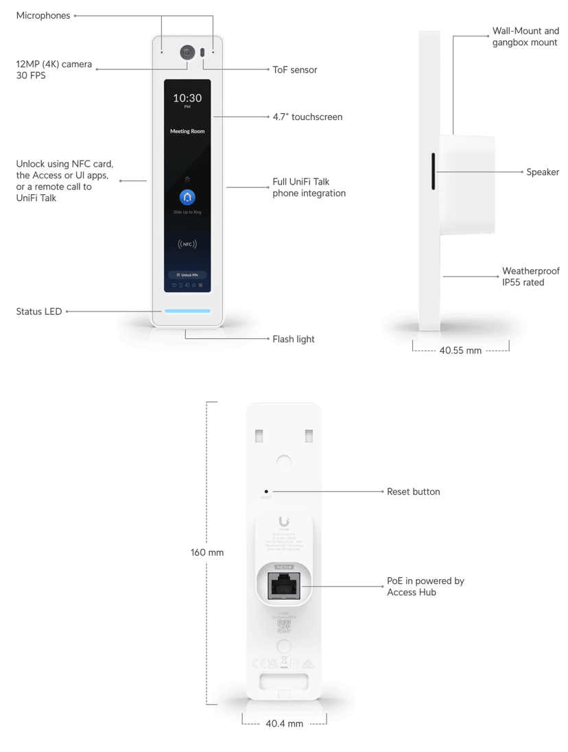 Ubiquiti Unifi Access Reader G2 Pro (UA-G2-Pro) | Dustin.dk
