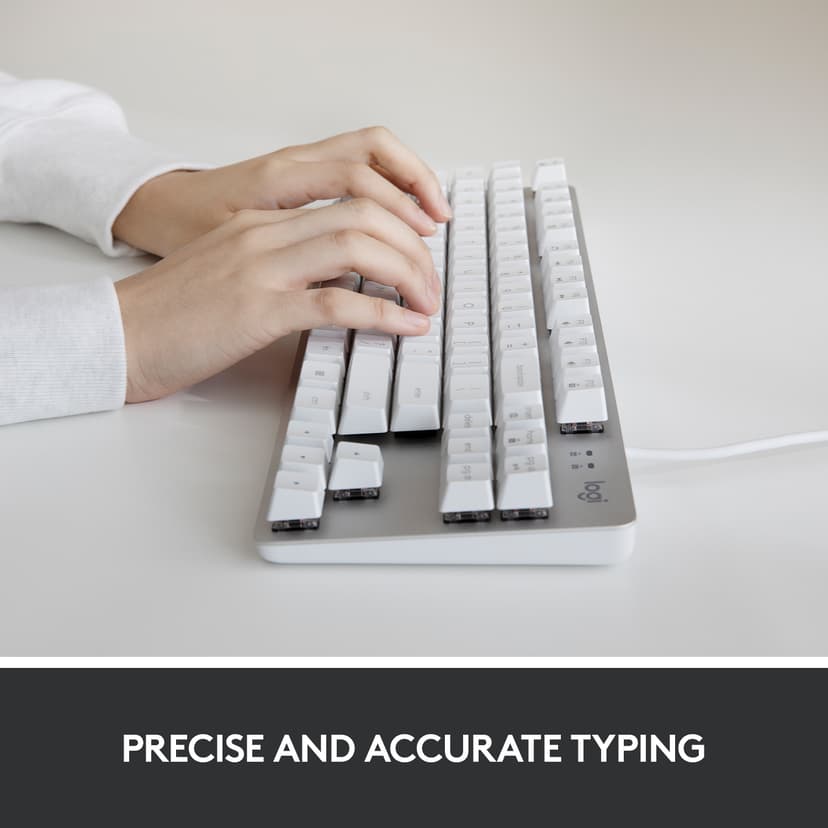 Logitech K835 Tkl Mechanical Keyboard Silver/White Kabelansluten ...