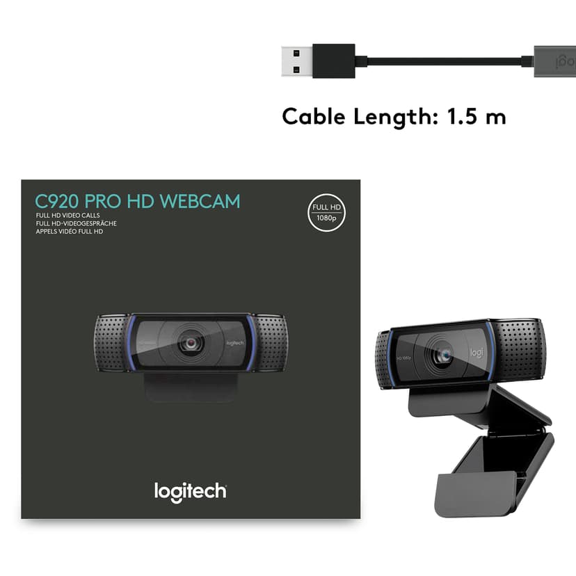 Logitech C920 HD Pro (960-001055) | Dustin.se