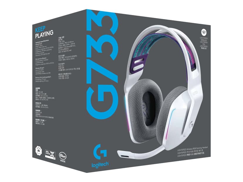 Logitech G733 Lightspeed Wireless RGB Gaming Headset Hodesett Stereo ...