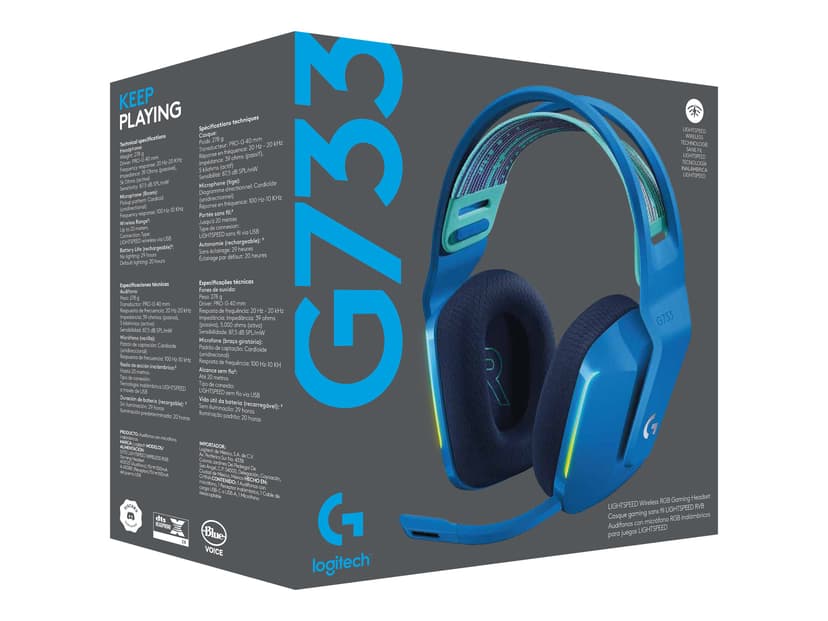 Logitech G733 Lightspeed Wireless RGB Gaming Headset Kuuloke ...