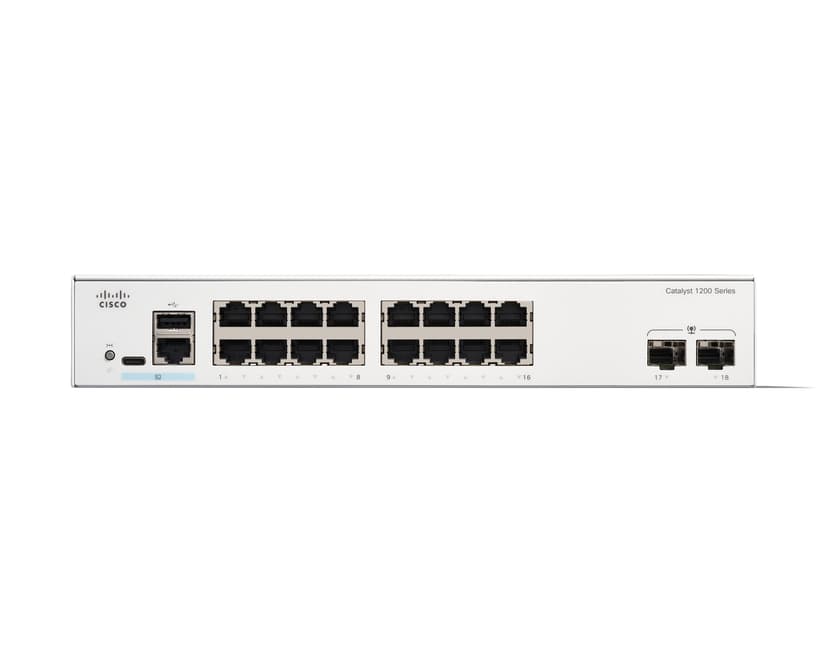 Cisco Catalyst C1200 Smart 16x1GbE 2x1GbE SFP Switch (C1200-16T-2G ...