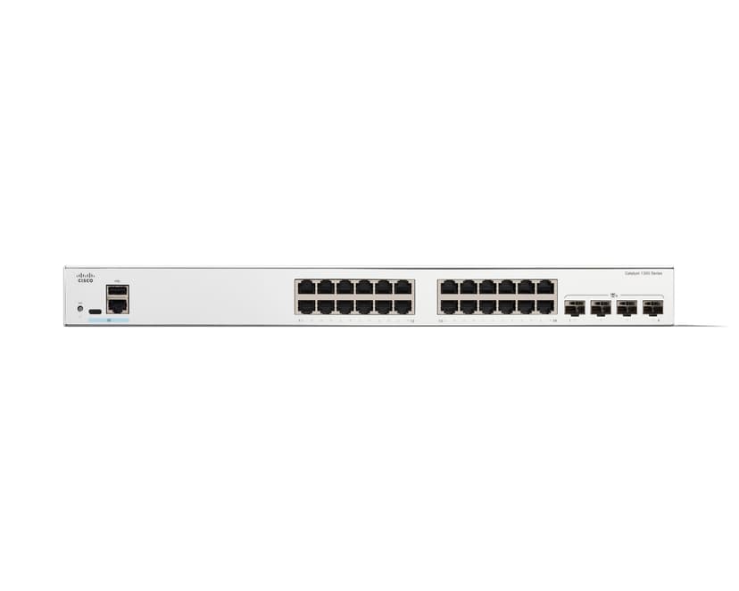 Cisco Catalyst C1300 Managed 24x1GbE 4x10GbE SFP+ Switch (C1300-24T-4X ...