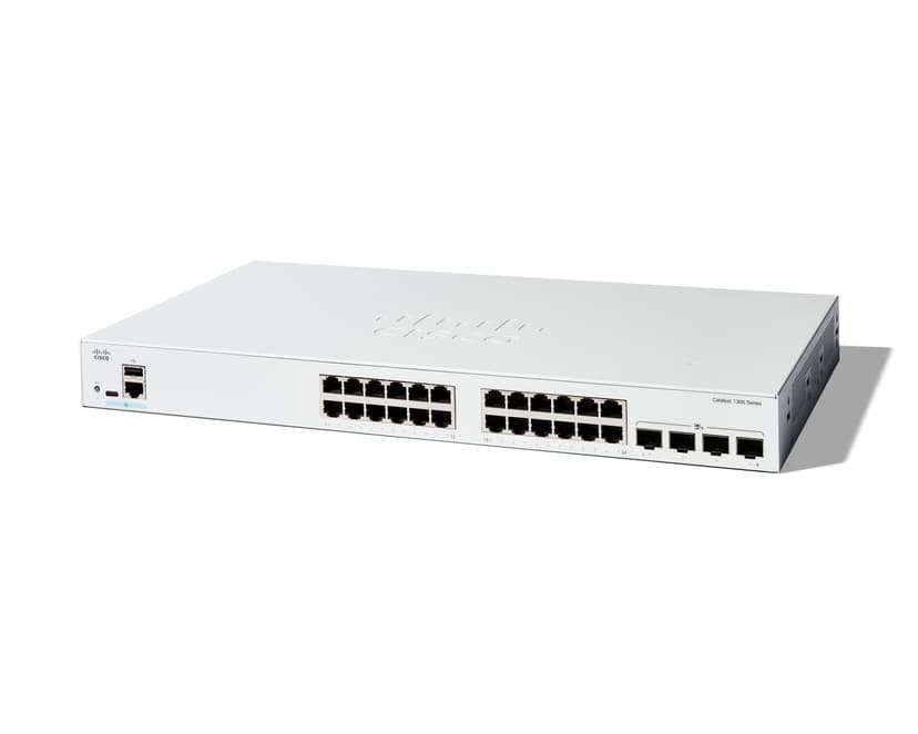 Cisco Catalyst C1300 Managed 24x1GbE 4x10GbE SFP+ Switch (C1300-24T-4X ...
