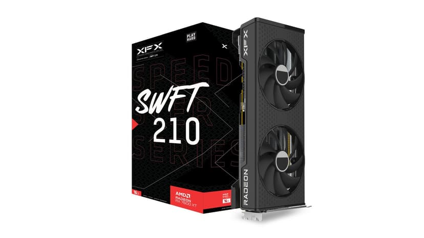 XFX Radeon RX 7600 Speedster SWFT210 Core 16GB Grafikkort (RX-76TSWFTFP ...
